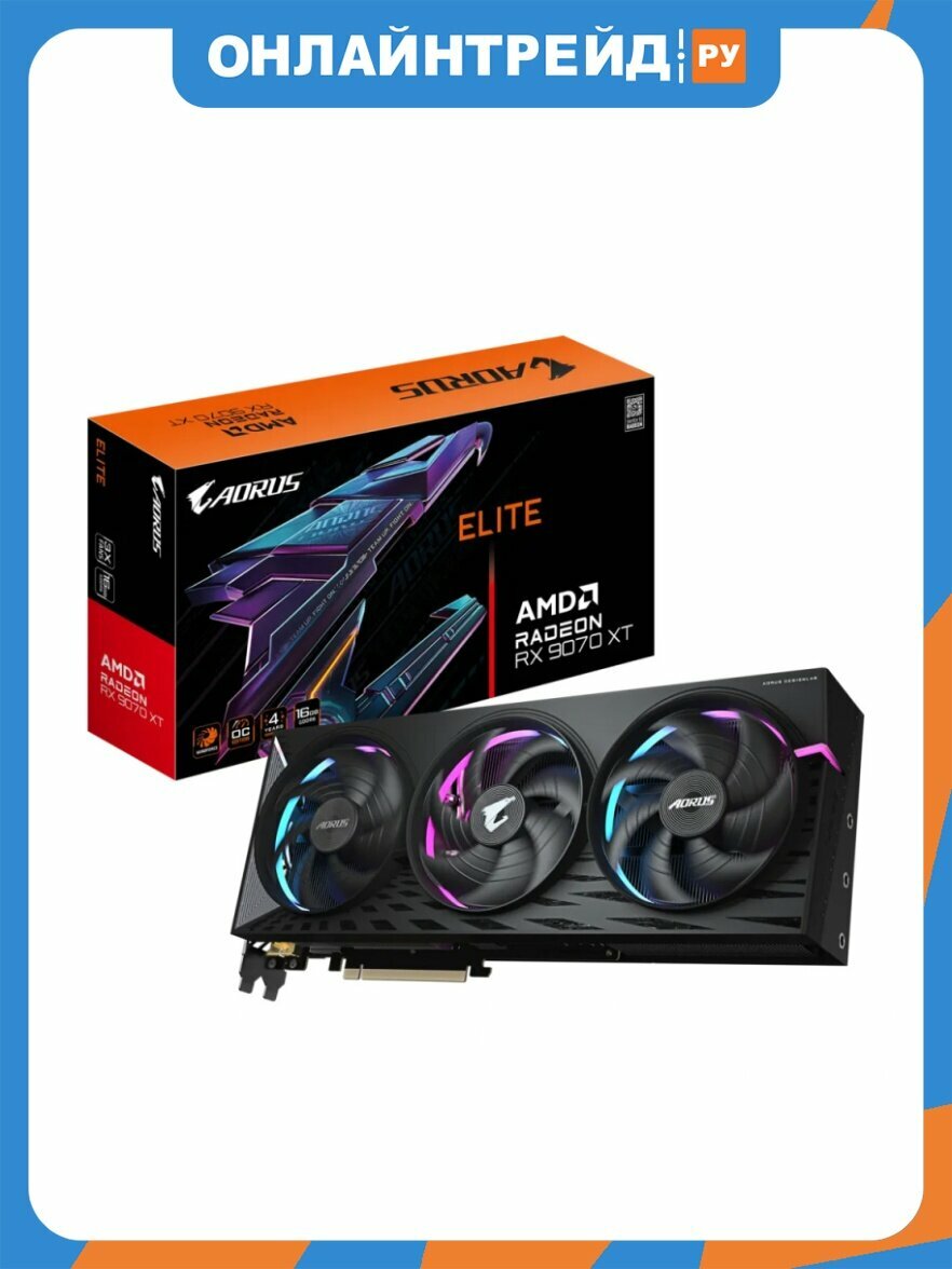 Видеокарта Gigabyte Radeon RX 9070 XT AORUS ELITE 16G