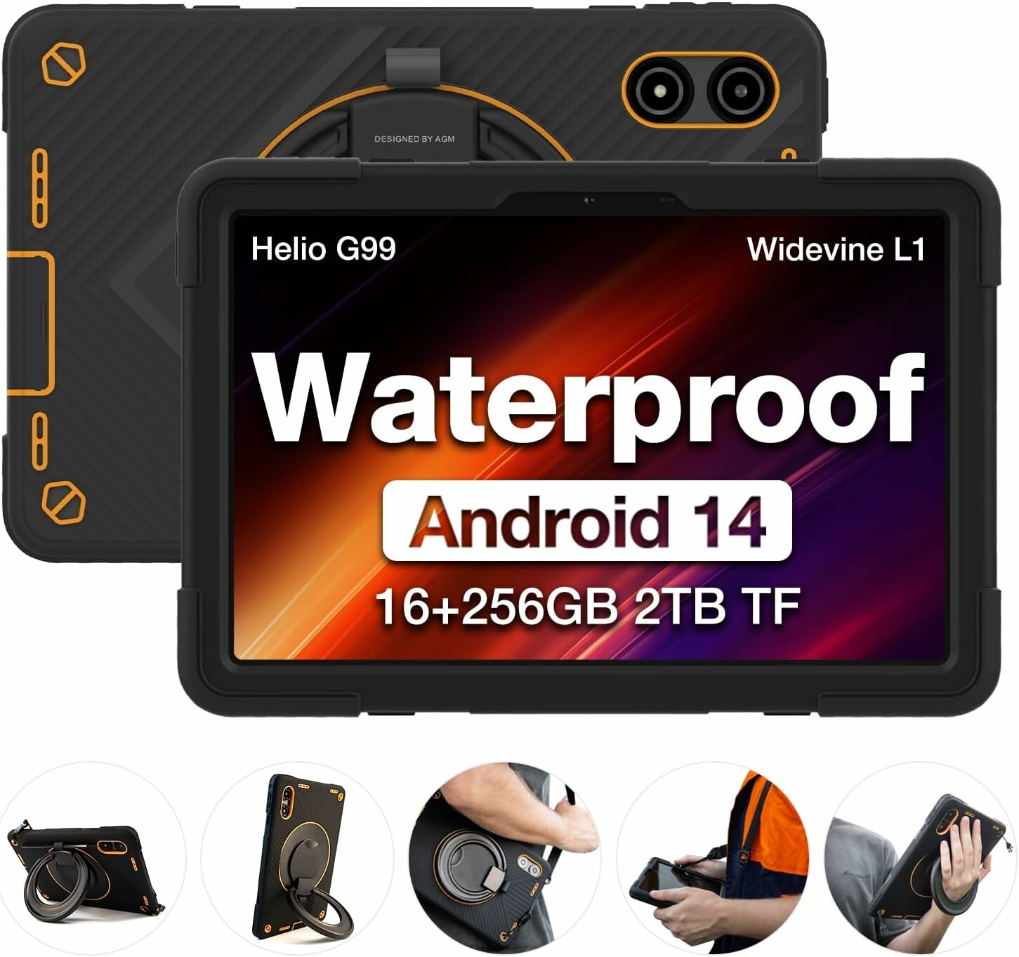 Планшет AGM PAD P2 Active на Android 14 дюймов, 11 дюймов, 8000 мАч, 16 (8+8) ГБ, 256 ГБ