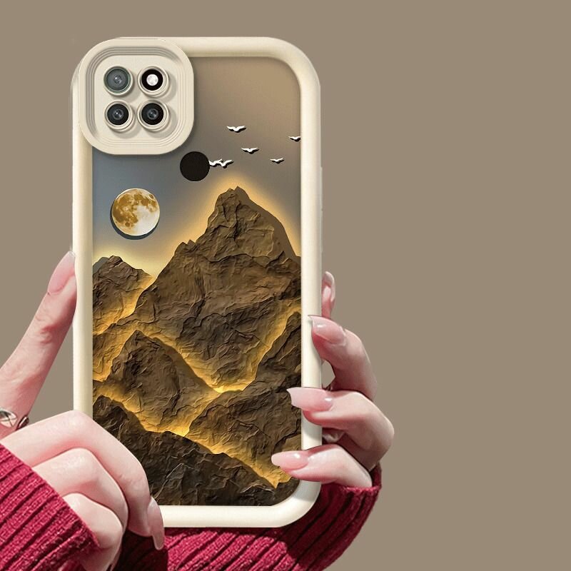 Силиконовый чехол на REALME C12 REALME C25 REALME C25S, противоударный, принт "Золотые горы" JTJSSM01