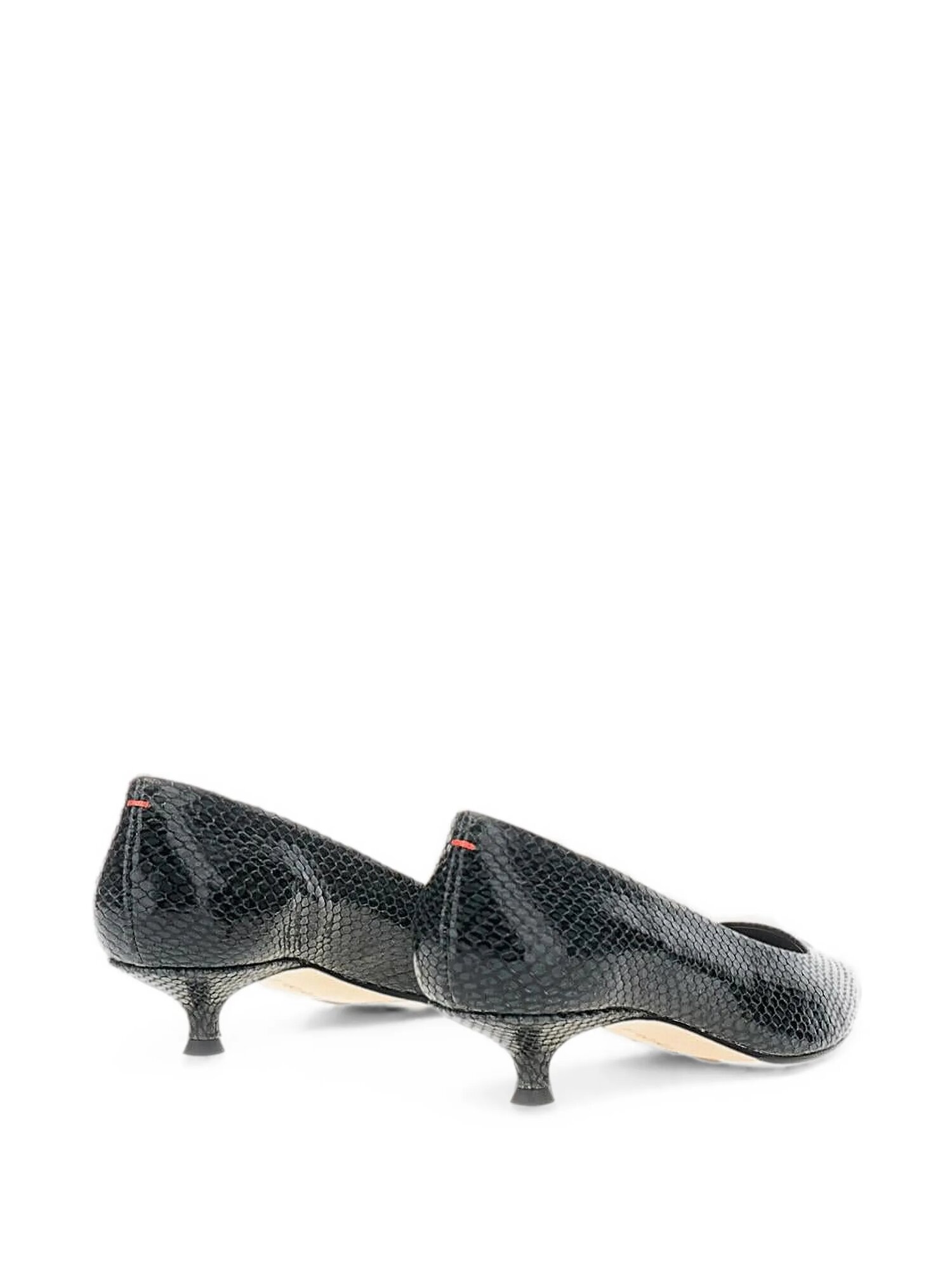 Туфли Aeyde Snake-print ultra-pointed pumps, размер 39, green — фото 1