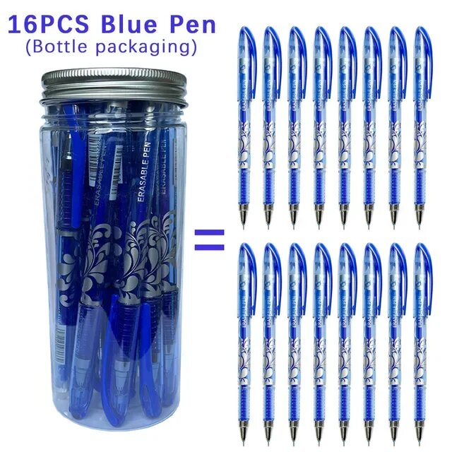 Стираемые гелевые ручки 0,5 мм, 6 цветов Синий, blue set