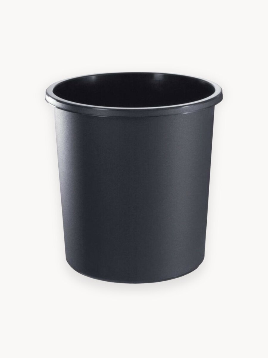 Корзина для мусора Стамм 18 л пластик черная (31х32.5 см)