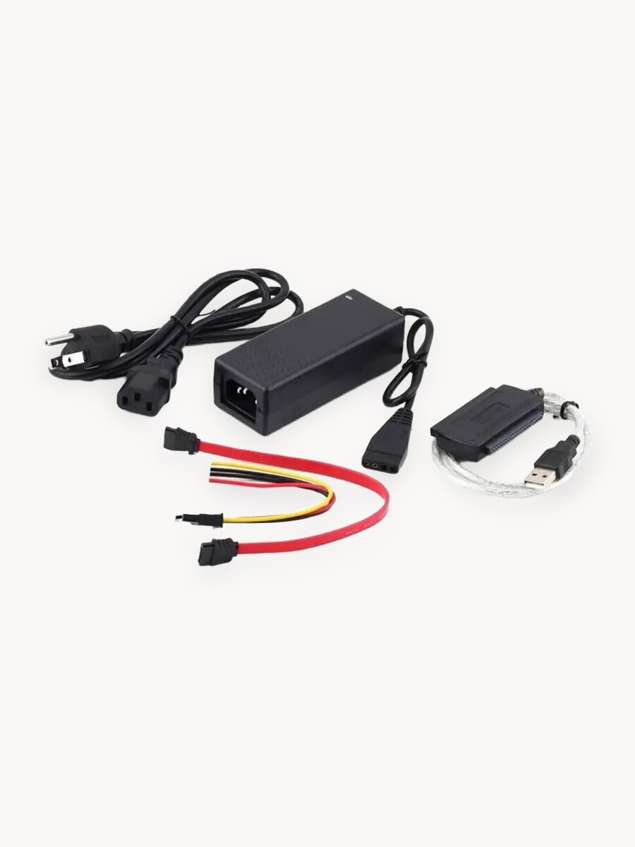 Кабель адаптер USB 2.0 - IDE/SATA 2.5/ 3.5 комплект с блоком питания