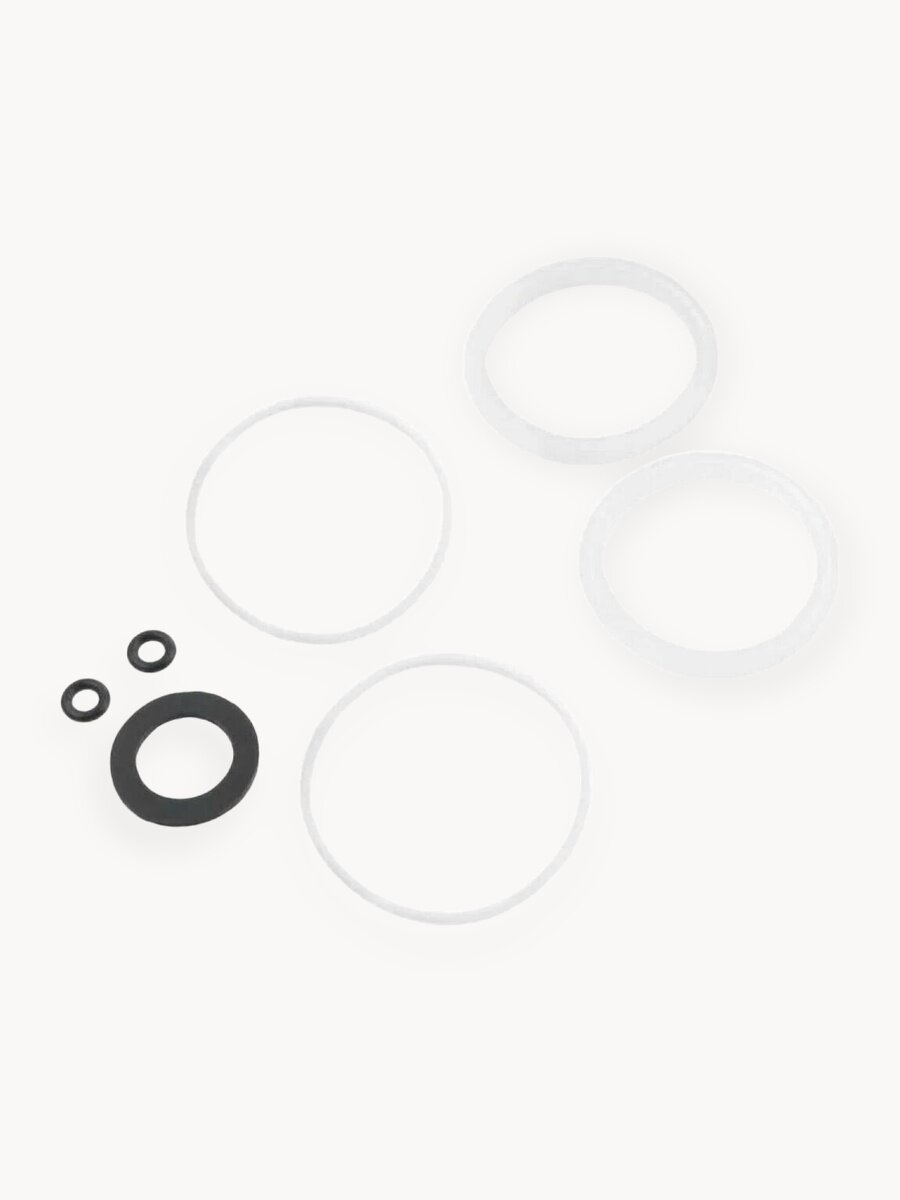 Набор прокладок для катриджных смесителей, 7 шт, 40 мм, силикон, СантехКреп, Сантехник №15, 2.7.15.