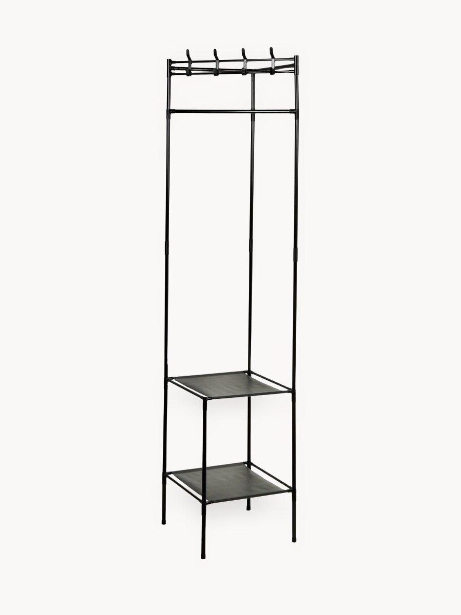 Вешалка напольная для одежды и обуви, 45х45х180 см, металл, телескопическая, угловая