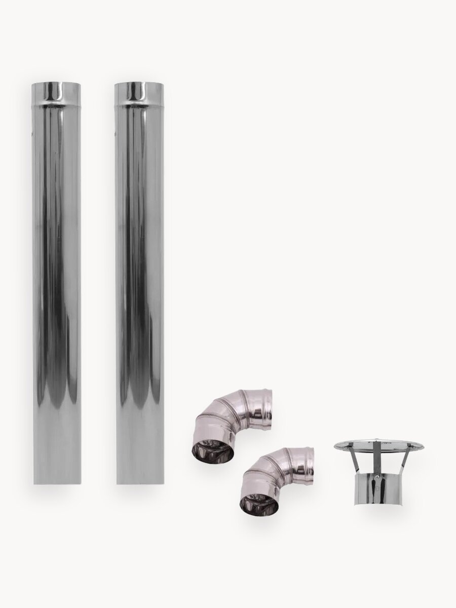 Комплект труб Helicon, для печей, с отводами и зонтиком, 11х100 см