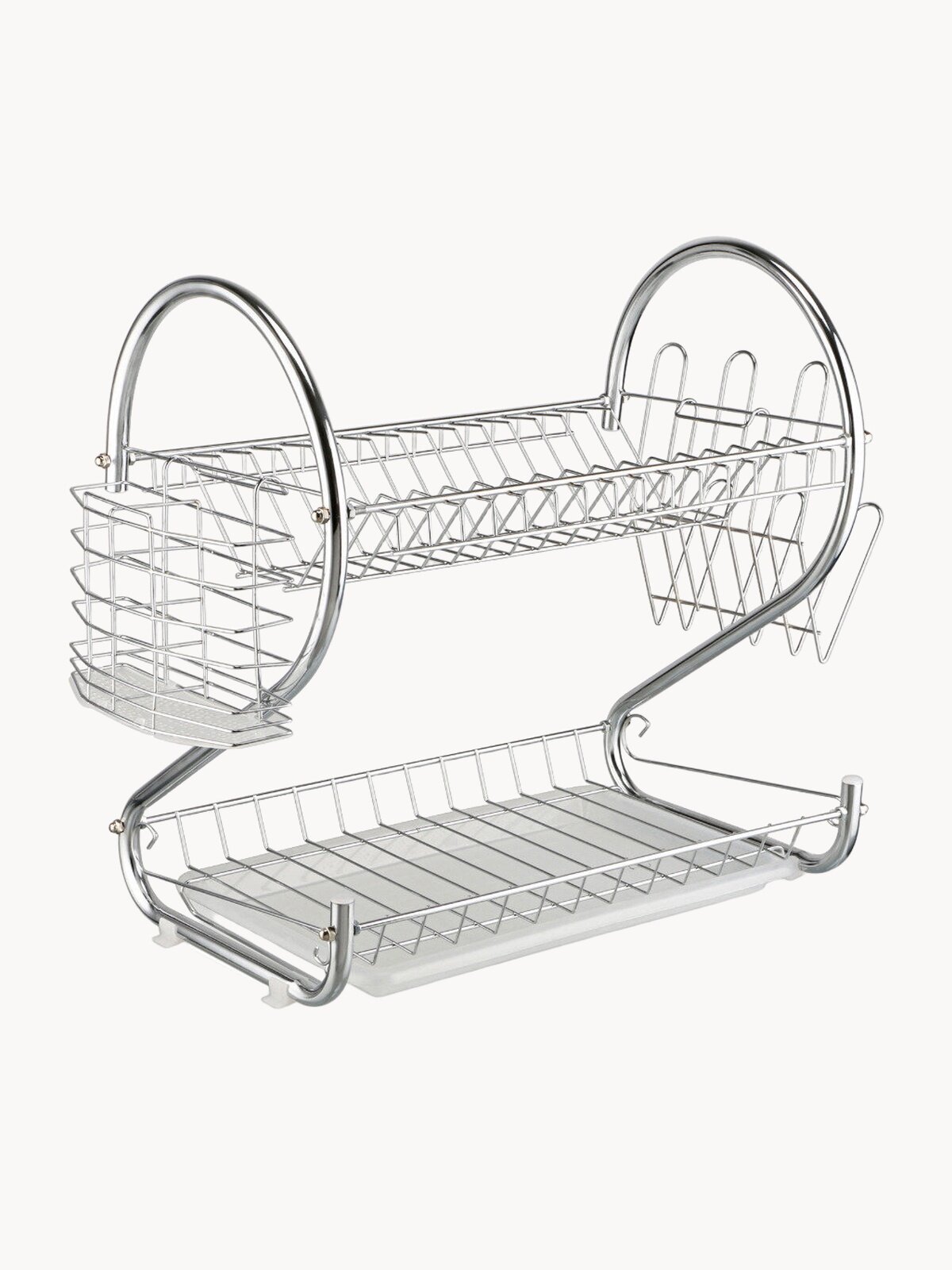 Двухъярусная сушилка для посуды с поддоном 2-LAYER DISH DRAINER