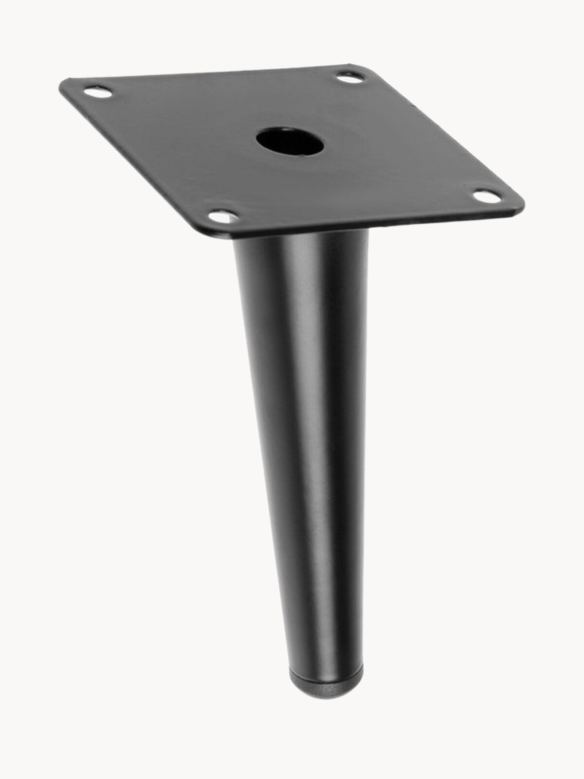 Опора мебельная CAPPIO OP07, h=150 мм, толщина площадки 1.8 мм, цвет матовый черный