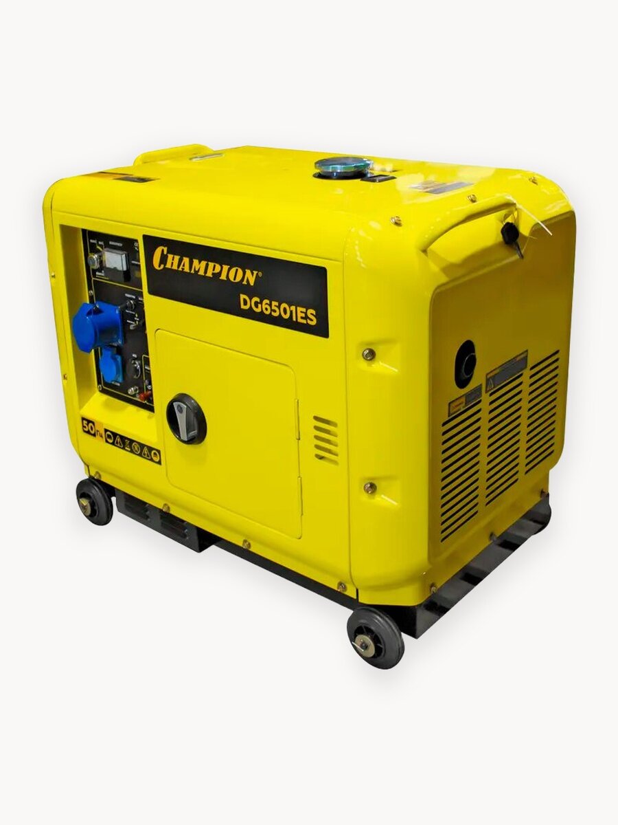 Генератор дизельный DG6501ES+ATS 5,5 кВт, мощность двигателя - 6.6 кВт; 8.9 л. с.