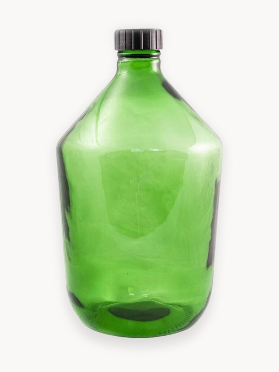 Бутыль "Казак" с закручивающейся крышкой / 10 л зеленая + гидрозатвор