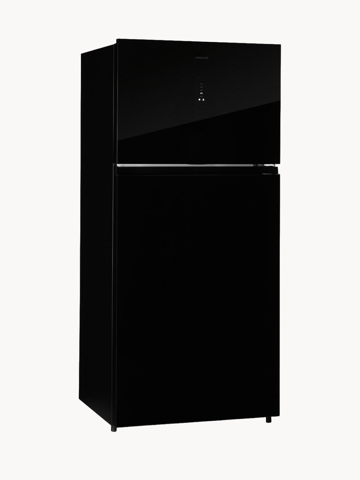 Двухкамерный холодильник HIBERG i-RFT 750G B, инвертор, объем 665л, Total No Frost, ледогенератор, цвет чёрное стекло