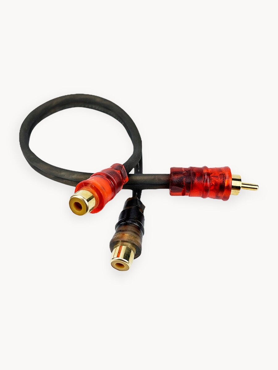 Y разветвитель RCA 1мама – 2папа, межблочный кабель акустический 0.25м