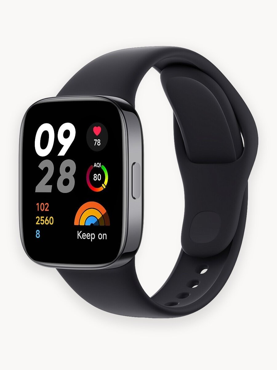 Умные часы Redmi Watch 3 Black, AMOLED-дисплей, поддержка Android/iOS