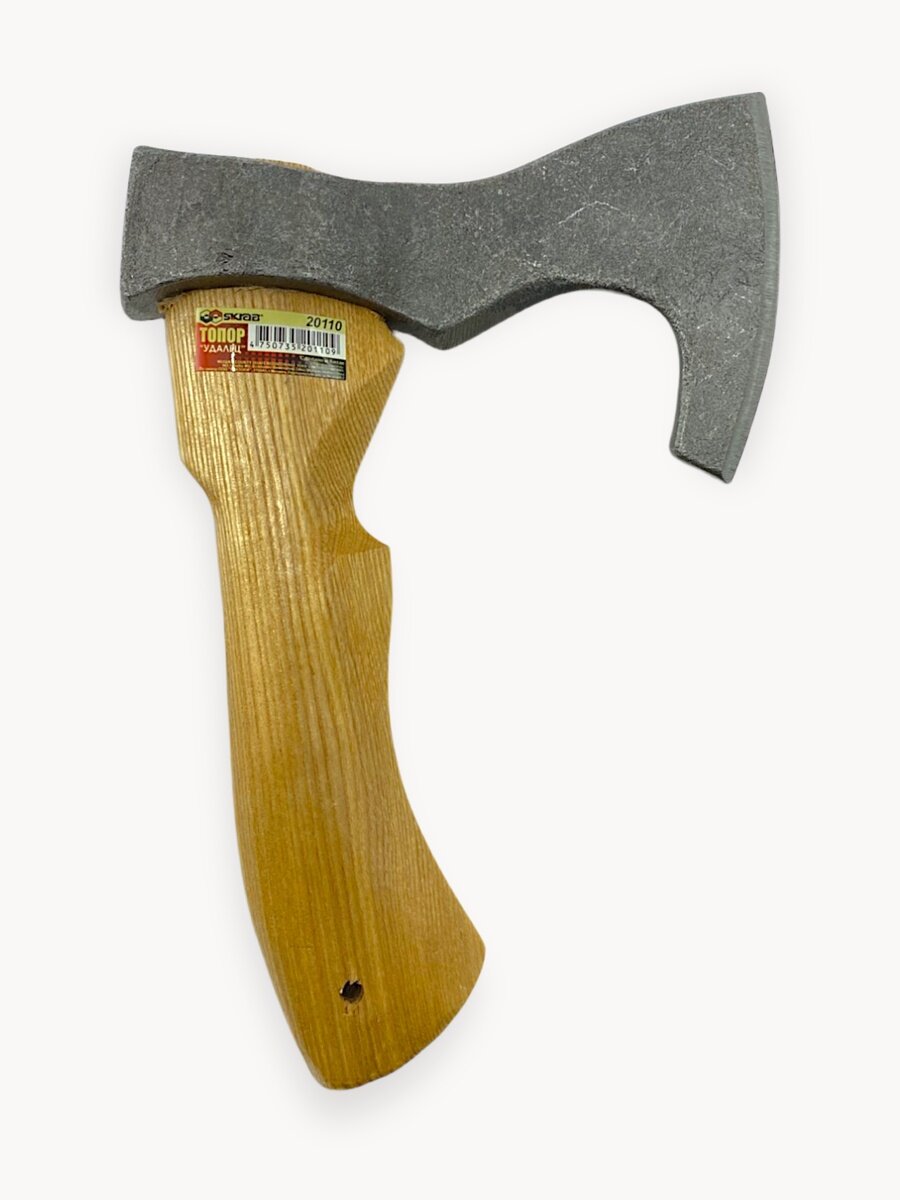Топор охотника мини 620 г кованая сталь с деревянной ручкой удалец Skrab 20110