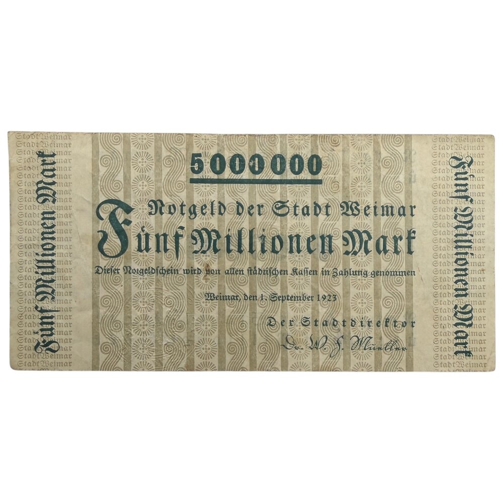 Германия, Веймар 5000000 (5 миллионов) марок 1923 г.