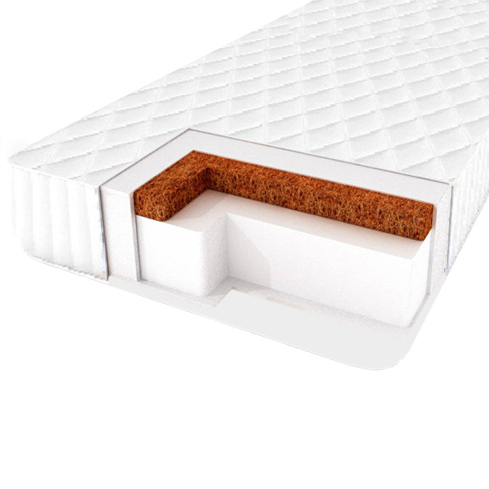 Матрас детский ALIS Садко беспружинный, двухсторонний, съемный чехол на молнии, 60х120 см, трикотаж