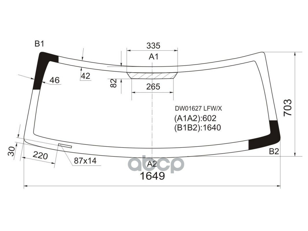 Стекло лобовое JEEP COMMANDER 05-10 XYG арт. DW01627 LFW/X