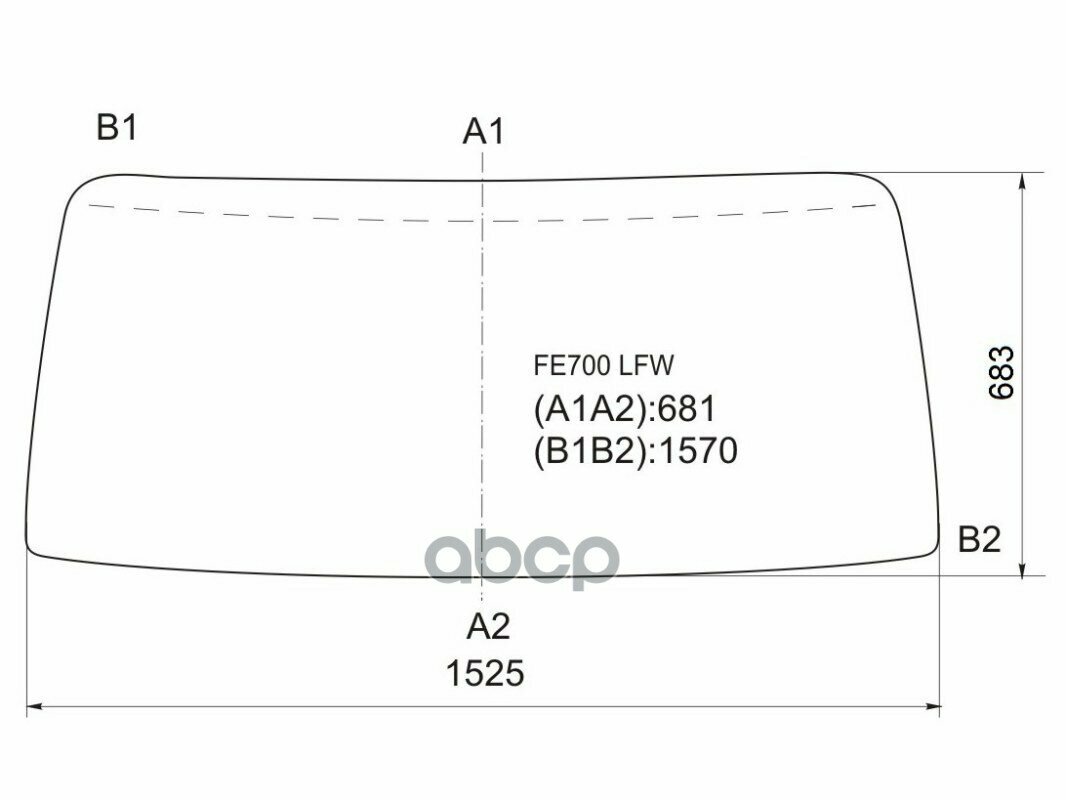 Стекло лобовое Mitsubishi Fuso Canter FE7 02-12 XYG арт. FE700 LFW