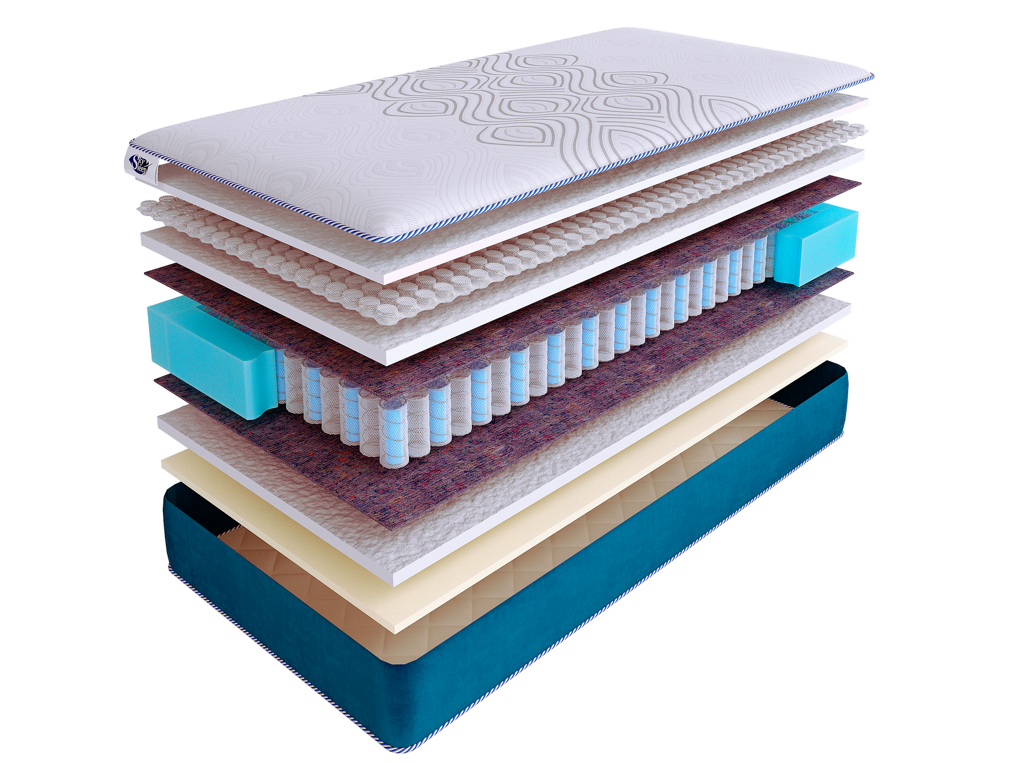 Ортопедический матрас с эксклюзивным высоким уровнем комфорта SkySleep SUPREME NANO Expert DS на кровать 140x200