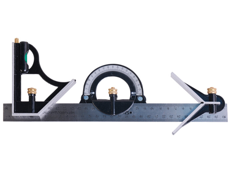 Угольник многофункциональный Sturm! 2020-09-300, 300 мм, уровень, транспортир, чертилка