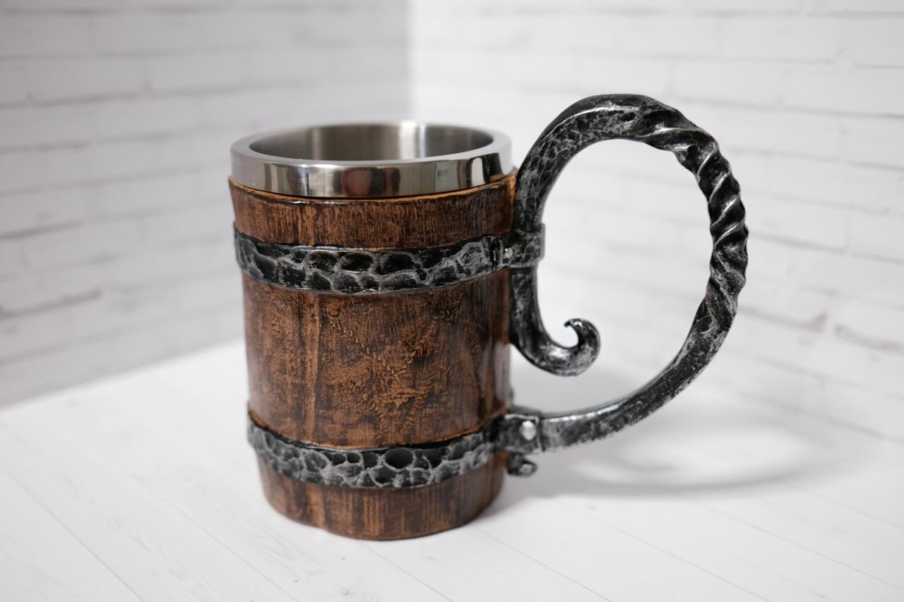 Пивная кружка викингов в стиле "Бочка"