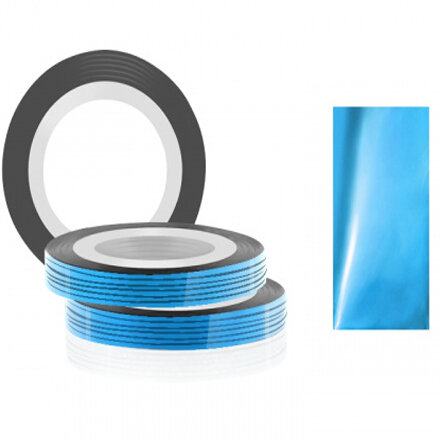 Jessnail Фольга для дизайна ногтей в рулоне 20м*0,8мм, светло-голубая (74730)