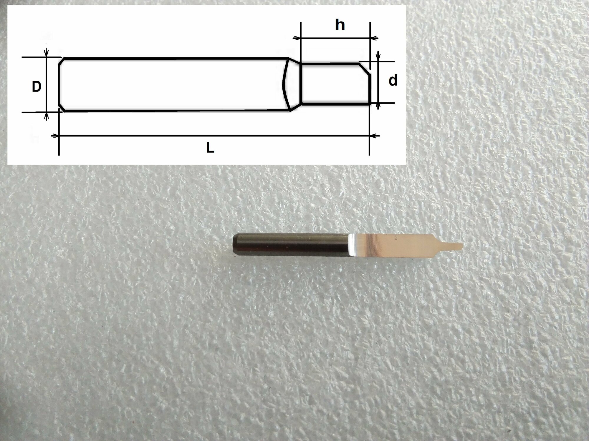 Гравер прямой 1ZD3.102, d-1.0/ h-2/ D-3.175/ L-31. X series для ЧПУ станка