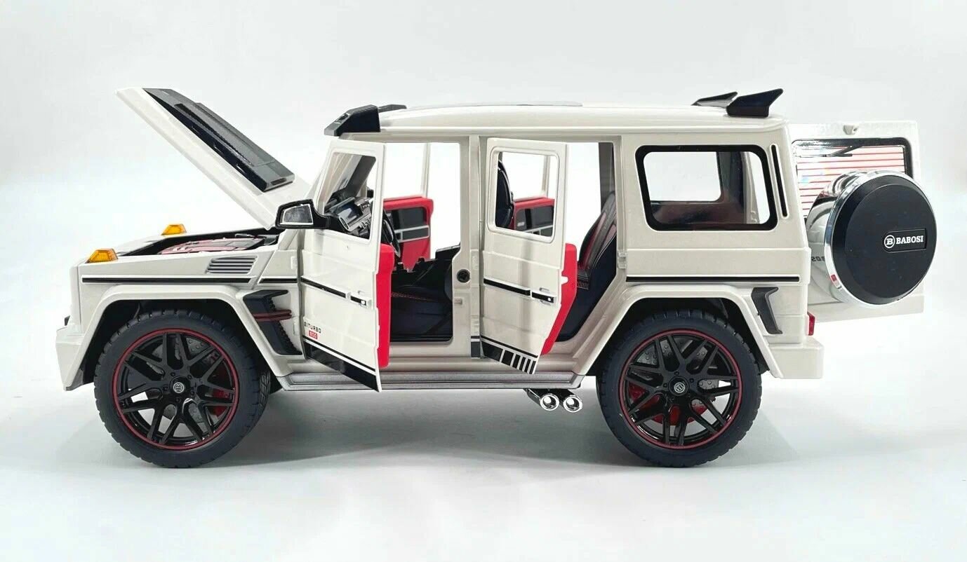 Машинка металлическая Гелендваген AMG Гелик в масштабе 1:18 с эффектом дыма, большая металлическая модель Мерседес Гелик