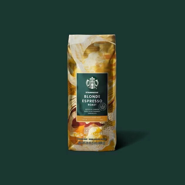 Кофе в зернах Starbucks Blonde Espresso roast США 453г светлая обжарка (Light)