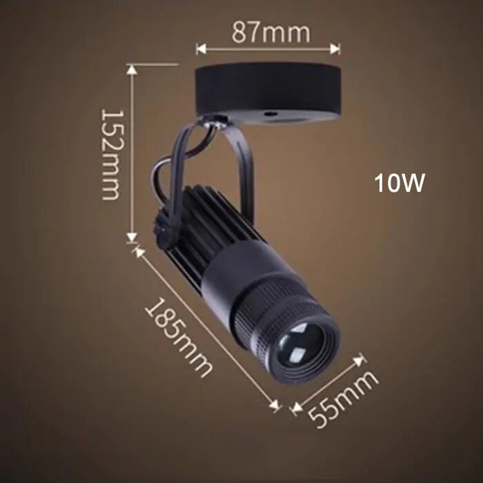 GY светодиодный театральный прожектор black ceiling 10W, 2700K warm white