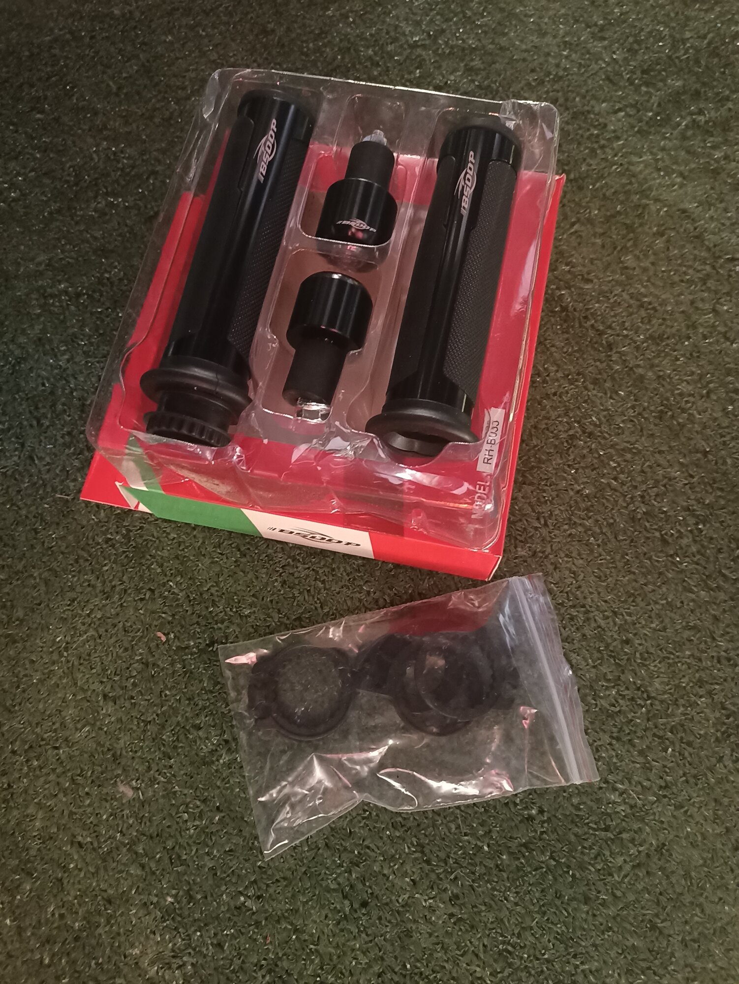 Алюминиевые грипсы + грузики руля BSDDP черные