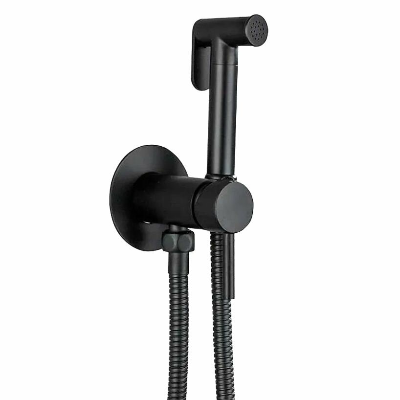 Гигиенический душ со смесителем ( латунь) HAIBA HB5511-7 цвет-чёрный.