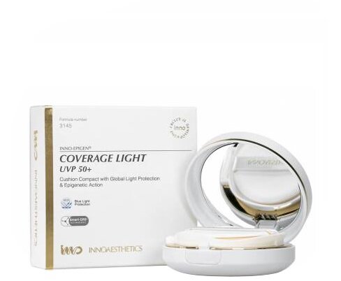 INNO-DERMA EPIGEN COVERAGE LIGHT UVP 50+ Солнцезащитный крем-пудра UVP50+ (Тон светлый), 14 гр.