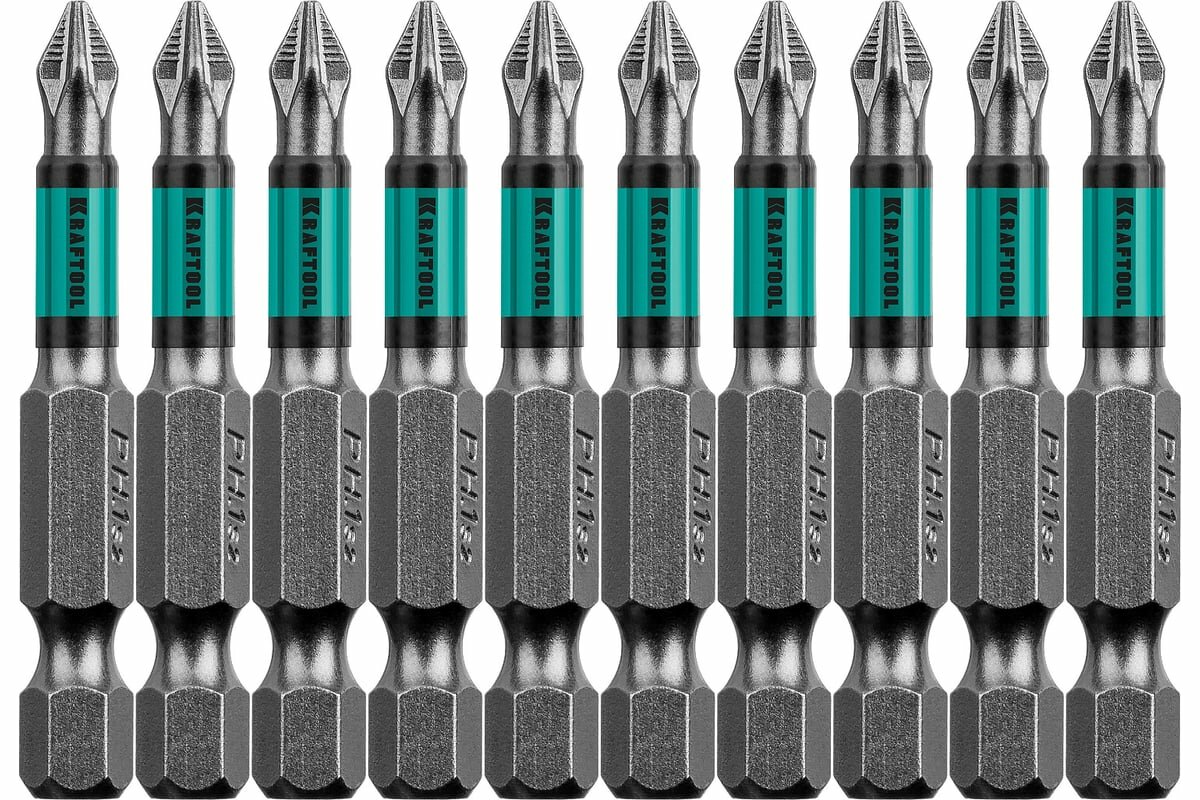 KRAFTOOL Optimum Line PH1 50 мм набор 10 шт блистер - профессиональные биты