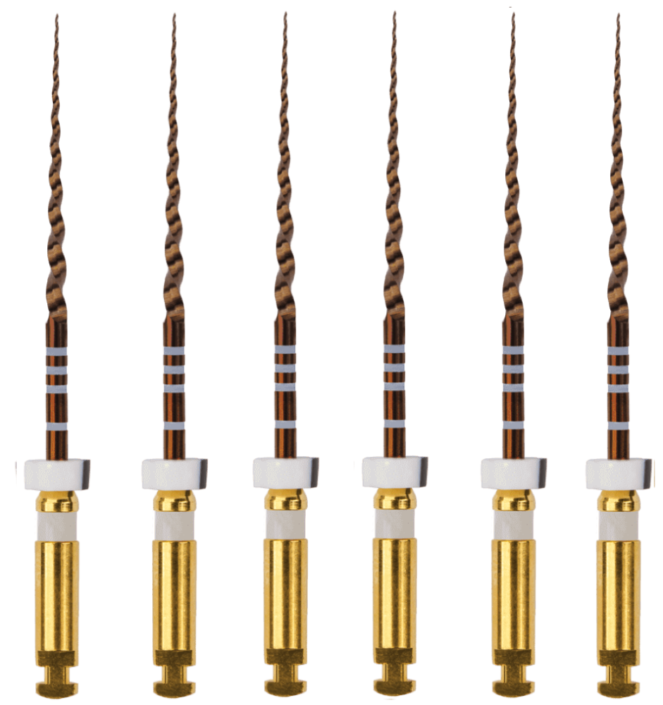 Ultratapers Gold S2, 21мм, стерильные машинные, никель-титан, 6 шт, Eurofile