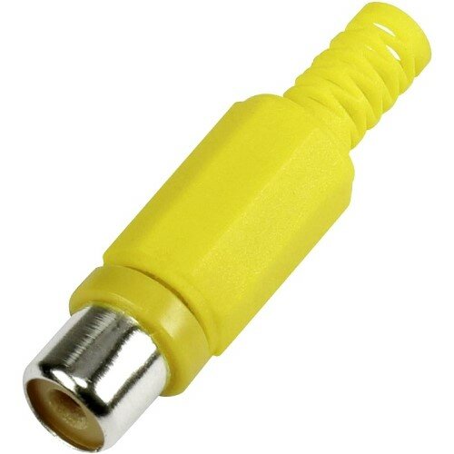Гнездо RCA Premier 1-201YE на кабель - жёлтый