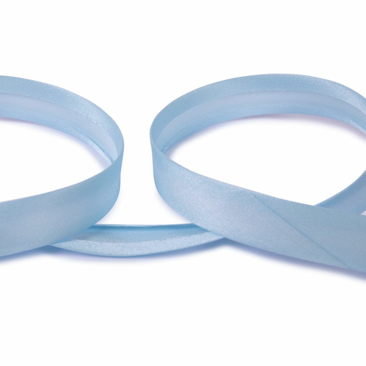 Косая бейка атлас "BLITZ" BKE-15P 14 - 15 мм 132 м 1 м №040 бл. голубой