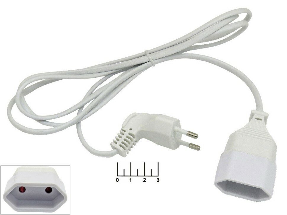 Удлинитель электрический 1/1.8м Y001/ST2 W03F (max-2.5A) (угол)