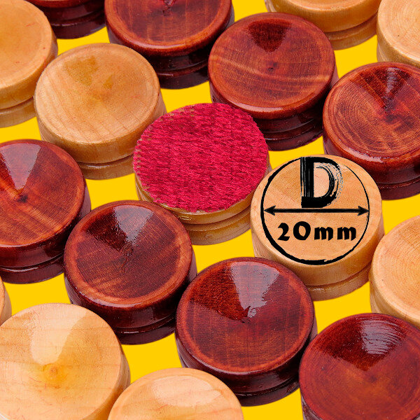 Фишки для нард, фишки для шашек 20 мм Клён