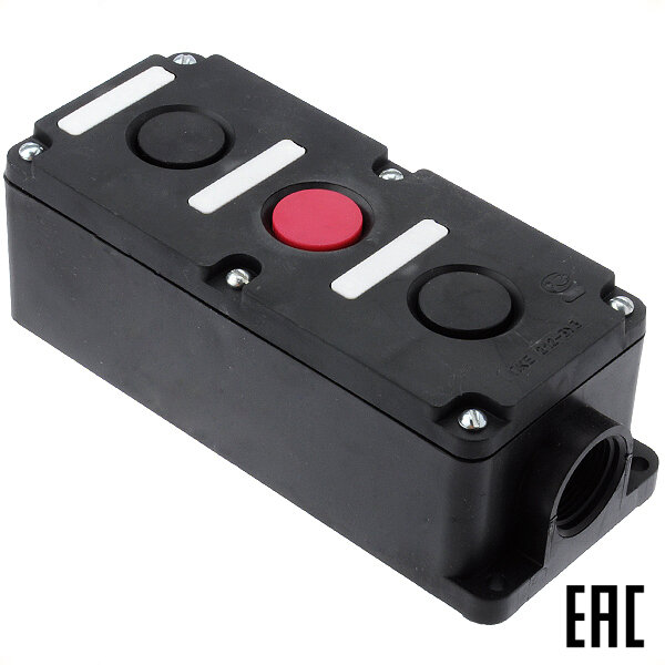 Пост управления ПКЕ 222-3 "стоп-пуск" 10А 3з+3р IP54 в корпусе Электродеталь