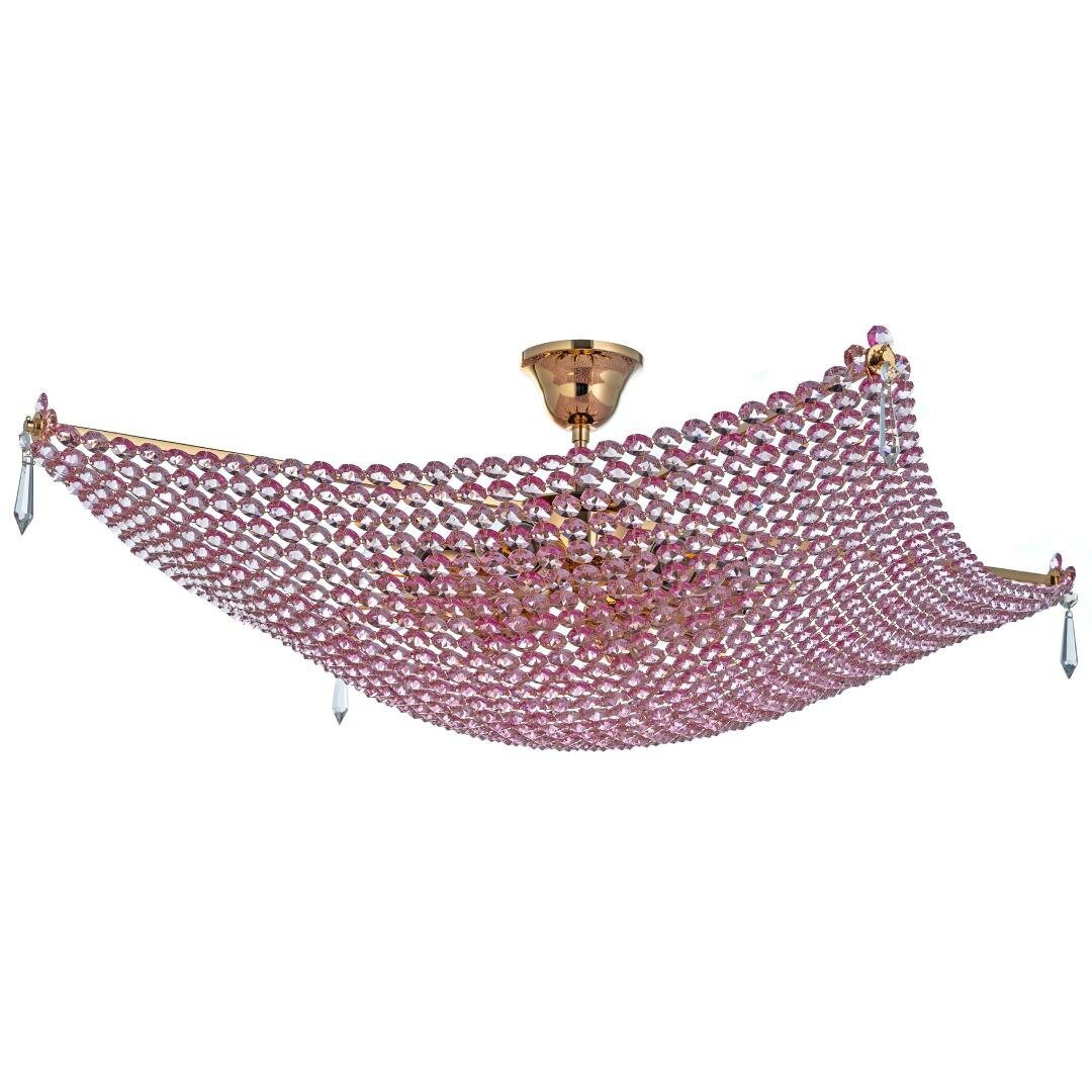 Потолочная хрустальная люстра Arti Lampadari Roma Roma E 1.3.80.101 G, E27, 480Вт, кол-во ламп:8шт, Золото