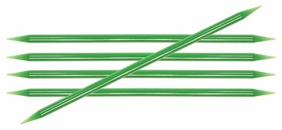 Спицы чулочные "Trendz" 4,5мм/15см, акрил, зеленый KnitPro 51004