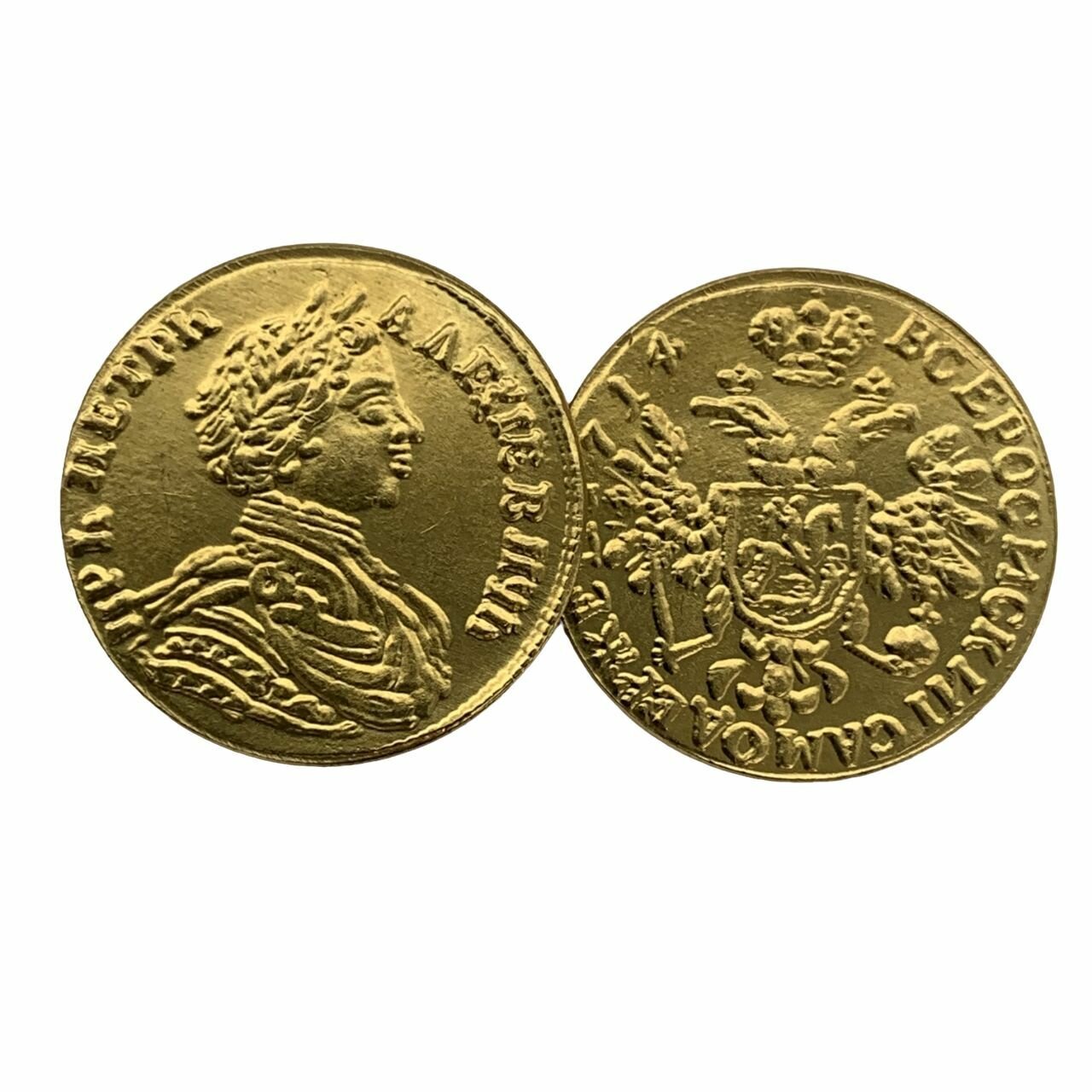 2 червонца 1714 года Петр l. Коллекционная монета Российской Империи.