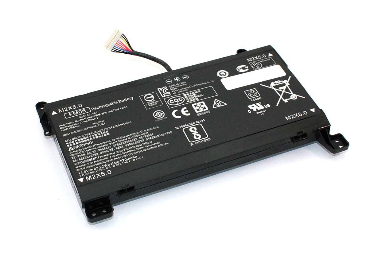 Аккумулятор FM08 для ноутбука HP Omen 17-AN 14.4V 83Wh (5700mAh) 12 pin черный