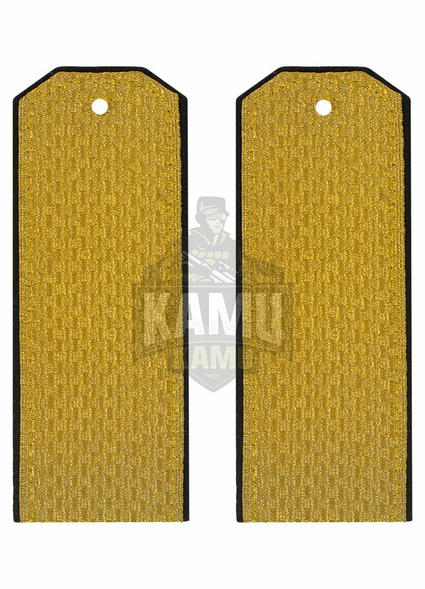 Погоны ВМФ парадные золотые рядовой Кляммеры в комплекте картон 14х5,5см 752123