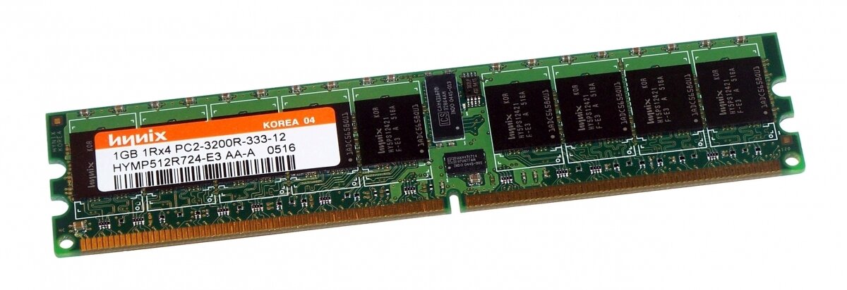 Оперативная память Hynix 1GB DDR2 ECC PC2-3200R HYMP512R724-E3