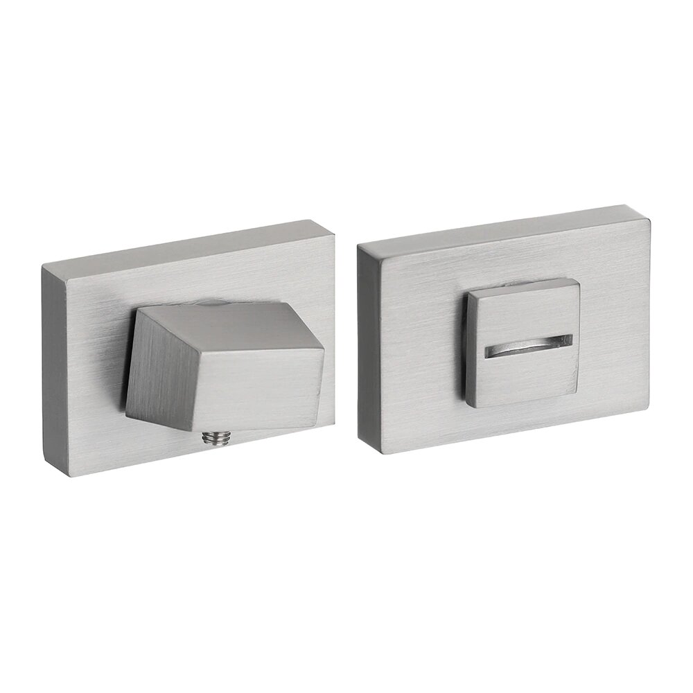 Дверные накладки с заверткой NEODECO Z сатинированный хром