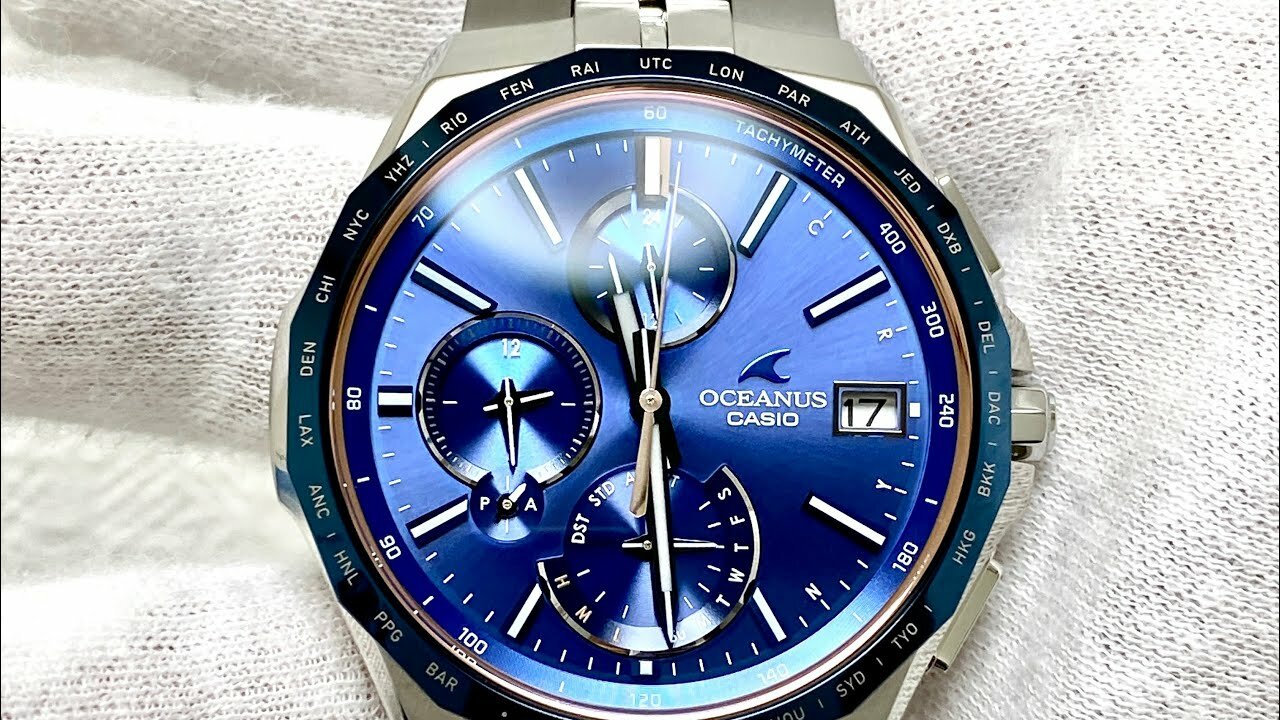 Наручные часы CASIO, серебряный, синий — фото 1