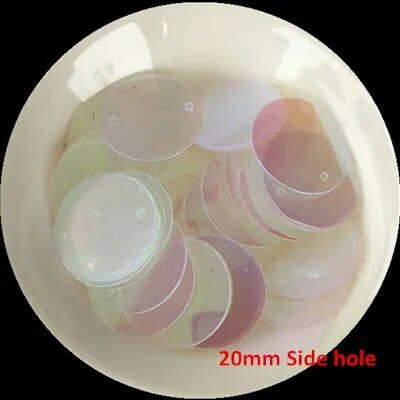 Розовые ПВХ блестки 20mm Side hole 250p