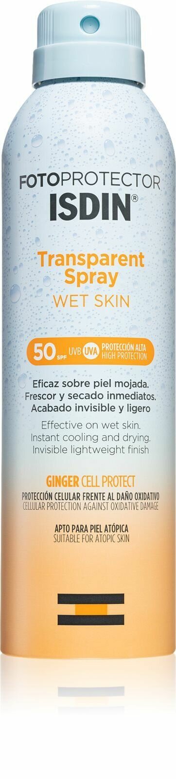 ISDIN спрей для загара SPF 50 Transparent Spray Wet Skin 250 ml